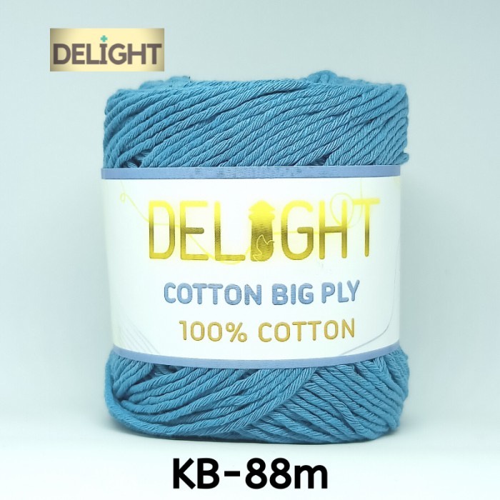 Jual Benang Rajut DELIGHT Katun Big Ply (KB-88m) Air Force Blue ...
