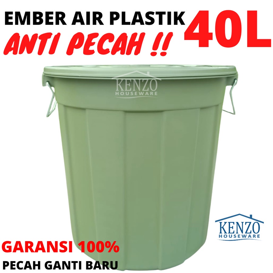 Jual Ember 40 Liter Tutup Ember Air Warna Kamar Mandi Ember Plastik Kuat | Shopee Indonesia