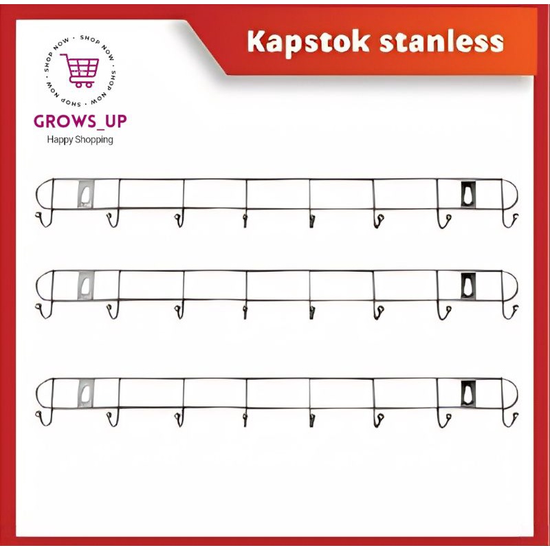 Jual Gantungan Baju Dinding 8 Kait / Kapstok Stainless Steel Anti Karat ... Jual Gantungan Baju Dinding 8 Kait / Kapstok Stainless Steel Anti Karat ...