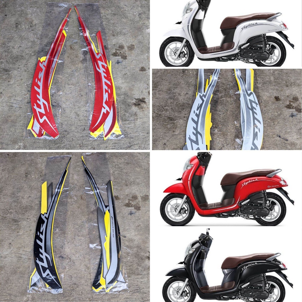 Jual striping honda scoopy stylish 2019-2020 - stiker lis motor standar ...