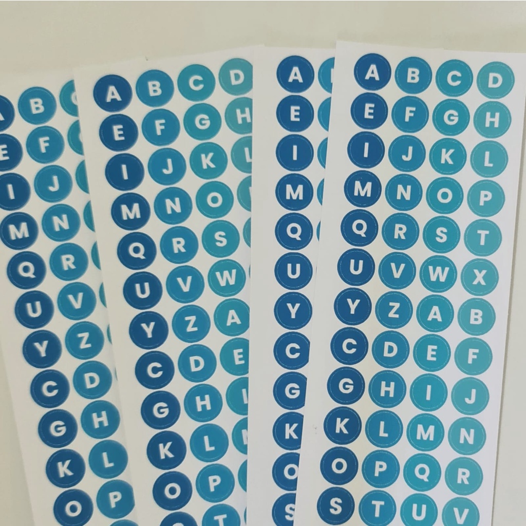 Jual stiker alphabet-stiker dot huruf-sticker letter-setiker huruf dan ...