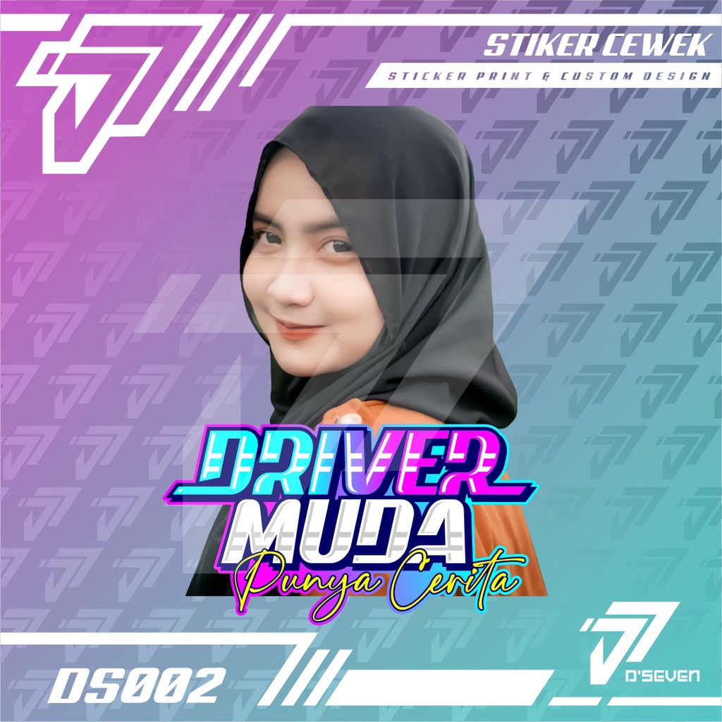 Jual Stiker Cewek Cantik Hijab Vector Ukuran 50cm Vinyl Bisa Request ...