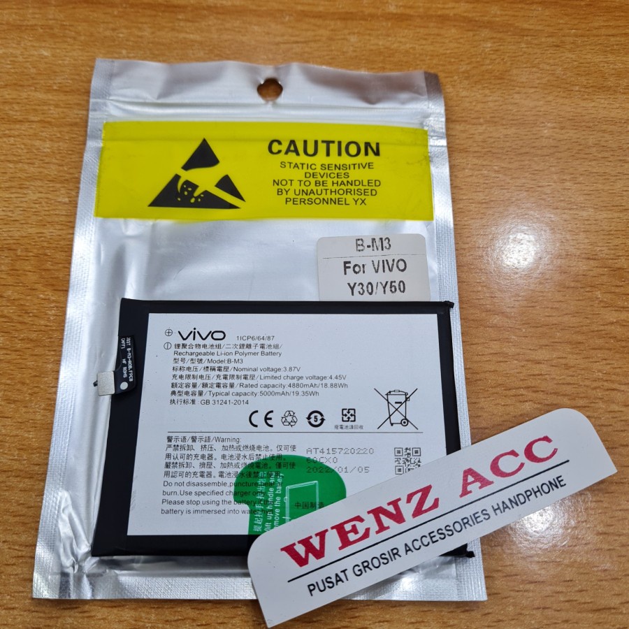 Jual Baterai Battrey Batre Vivo Y30 Y50 B-M3 B M3 BM3 Original | Shopee Indonesia