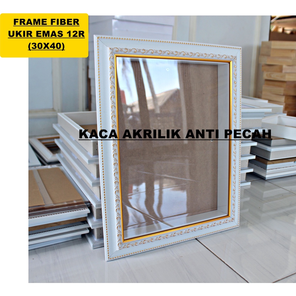Jual Pigura/Frame foto 3D Motif Ukir Emas/ Ukir Putih ukuran 12R(30x40 ...