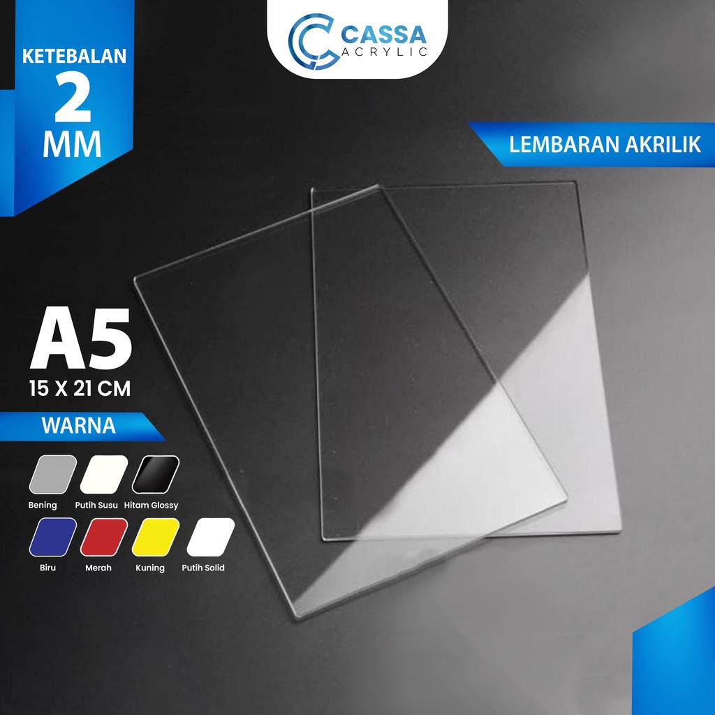 Jual Akrilik Lembaran Bening A5 2mm / Acrylic Sheet Clear Transparant ...
