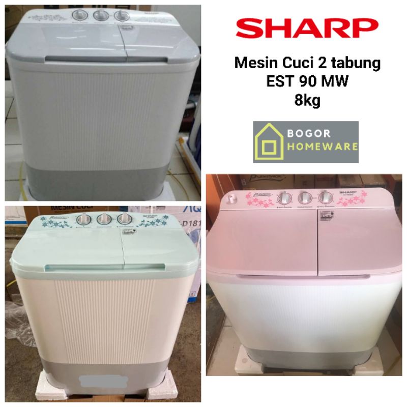 Jual MESIN CUCI SHARP 2 TABUNG EST-90MW EST 90 MW 8KG | Shopee Indonesia