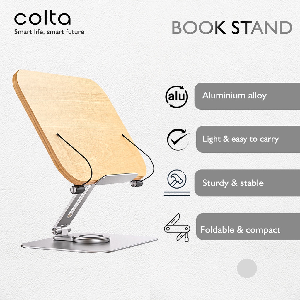Jual Colta 360 Book Stand Dudukan Penjepit Sandaran Penyangga Tatakan Buku Laptop Stand | Shopee ...
