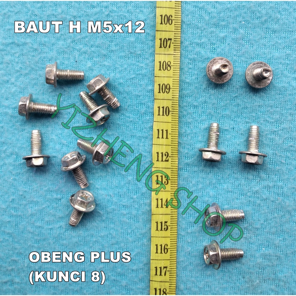 Jual BAUT H M5X12 OBENG PLUS ( KUNCI 8 ) | Shopee Indonesia