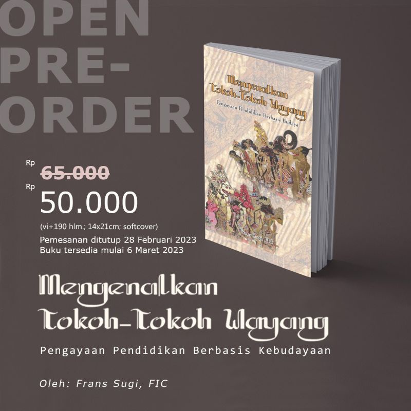 Jual Buku Wayang: MENGENALKAN TOKOH-TOKOH WAYANG (Pengayaan Pendidikan ...