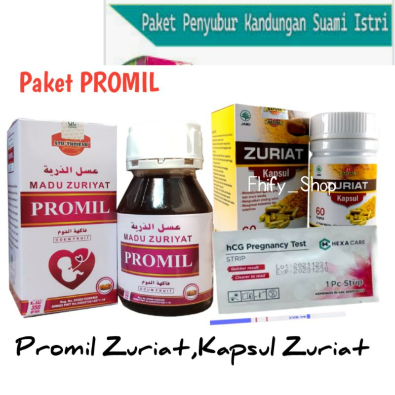 Jual Paket PROMIL Zuriat Dan Kapsul Zuriat- Free Test Pack | Shopee ...