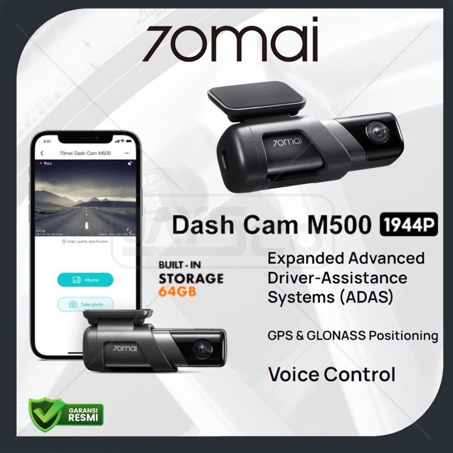 Jual 70MAI Wifi Dash Cam M500 1944P Car DVR Mobil GPS ADAS Kamera ...
