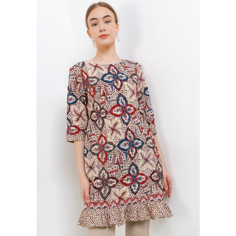 Jual Arjuna Weda Dress Wanita Batik Semanggi Warna | Shopee Indonesia