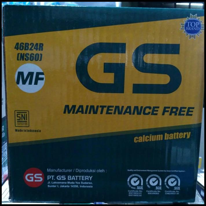 Jual Aki Mobil / Battery Gs Astra Type Gs Mf 46B24R / Ns60 12V 45Ah ...