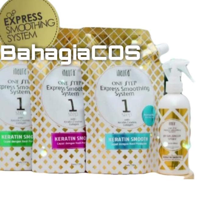 Jual ⅎ Inaura One Step Smoothing 750ml + STEP 2 PH BALANCER SPRAY 200ML ...