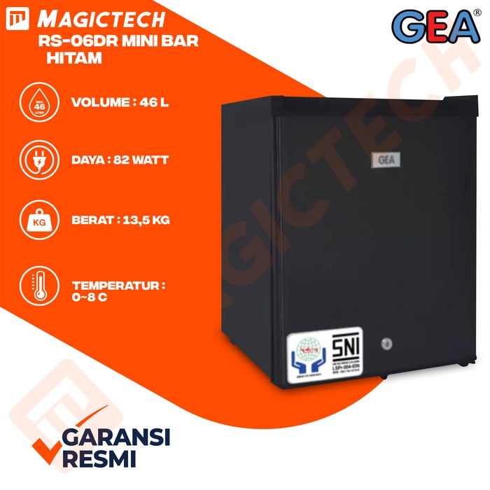 Jual KULKAS MINI BAR GEA RS-06DR / RS06DR - HITAM | Shopee Indonesia