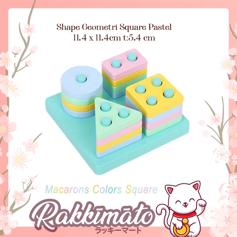 Jual Mainan Edukasi Anak Basic Shape Kayu Balok Geometri Puzzle 3D ...