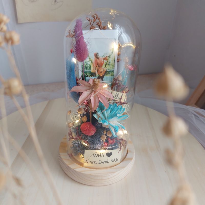 Jual Glass Dome Bunga kering | bunga box | Shopee Indonesia