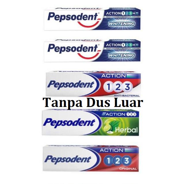 Jual Pasta Gigi Pepsodent 123 Action Ukuran 75/120/150/190g *Tanpa Dus ...