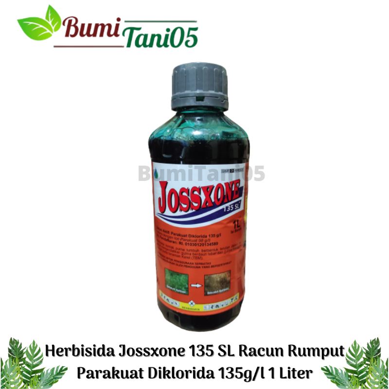 Jual Herbisida Jossxone 135 SL Racun Rumput Parakuat Kemasan 1 Liter ...