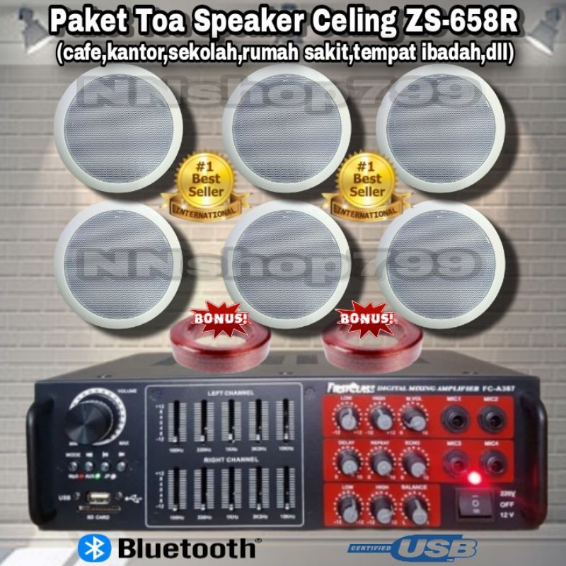 Jual Paket Celing Toa indoor ZS 658R / Speaker flavon Toa ZS 658R ...