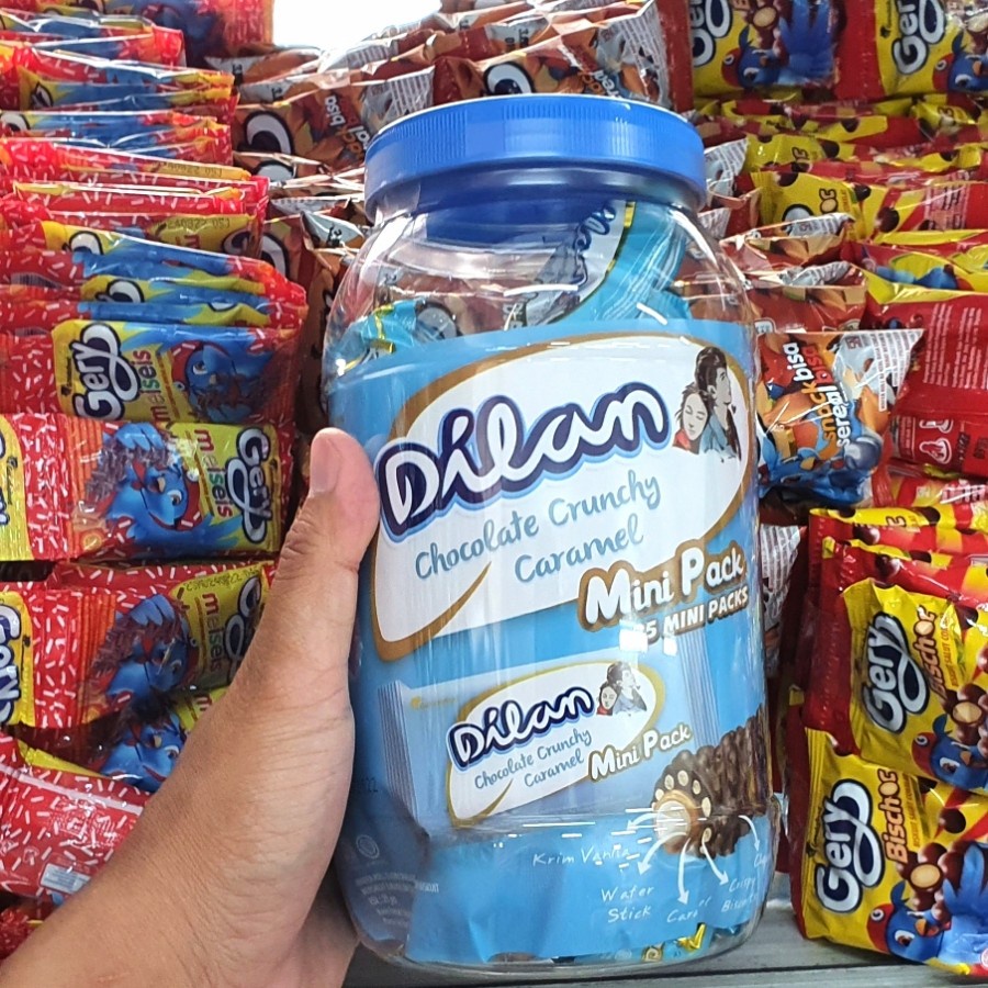 Jual ED 03.25 JAR 25S - DILAN WAFER COKLAT ISI 25PCS TOPLES 04241 ...