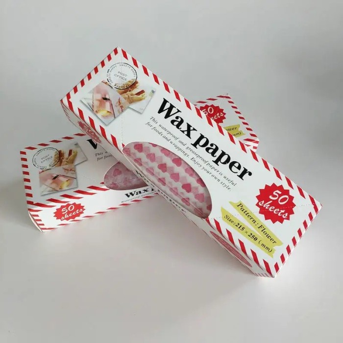 Jual ANEKA MOTIF WAX PAPER SIZE 21.5 X 25 CM 50 LEMBAR KERTAS BENTO ...