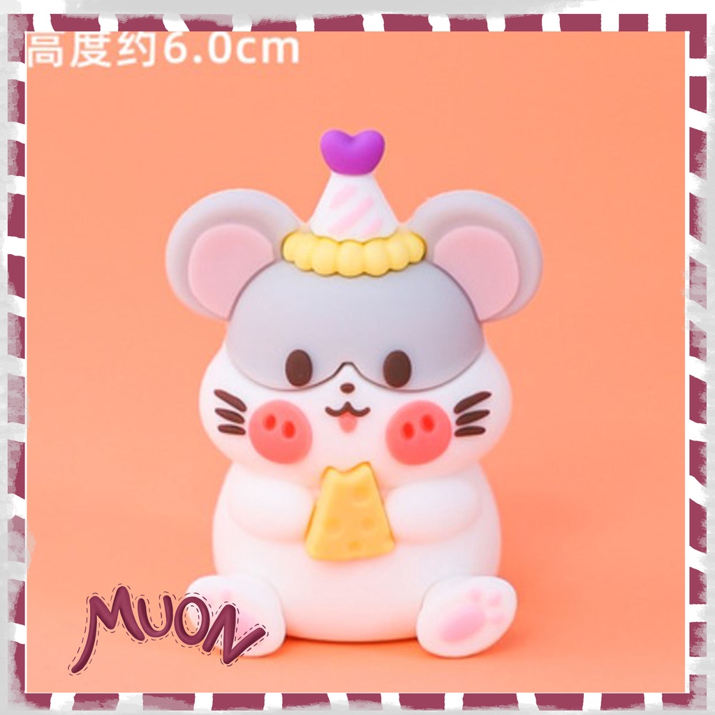 Jual Cake Topper Hamster Tikus Bertopi Birthday Party Kue Korean Style ...