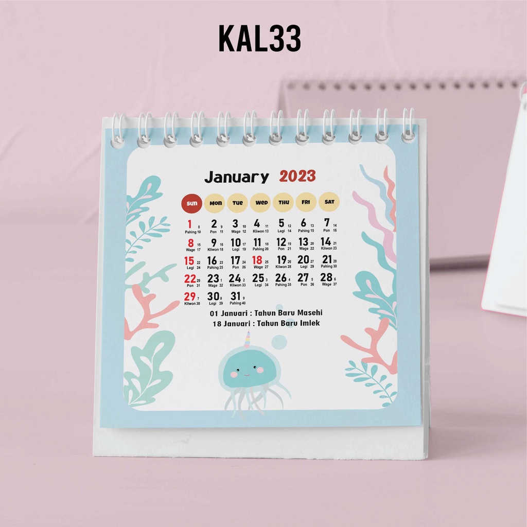 Jual Hanabi Kalender Mini 2024 / Kalender Meja 2024 Custom KAL33 ...