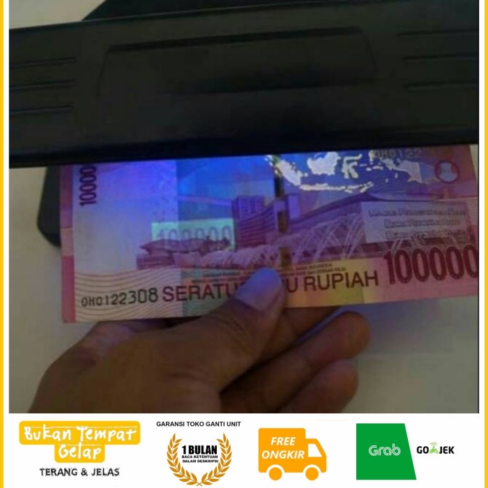 Jual [[JNT COD]] Mesin Uang Palsu / Alat Cek Duit Asli / Diteksi Lampu ...