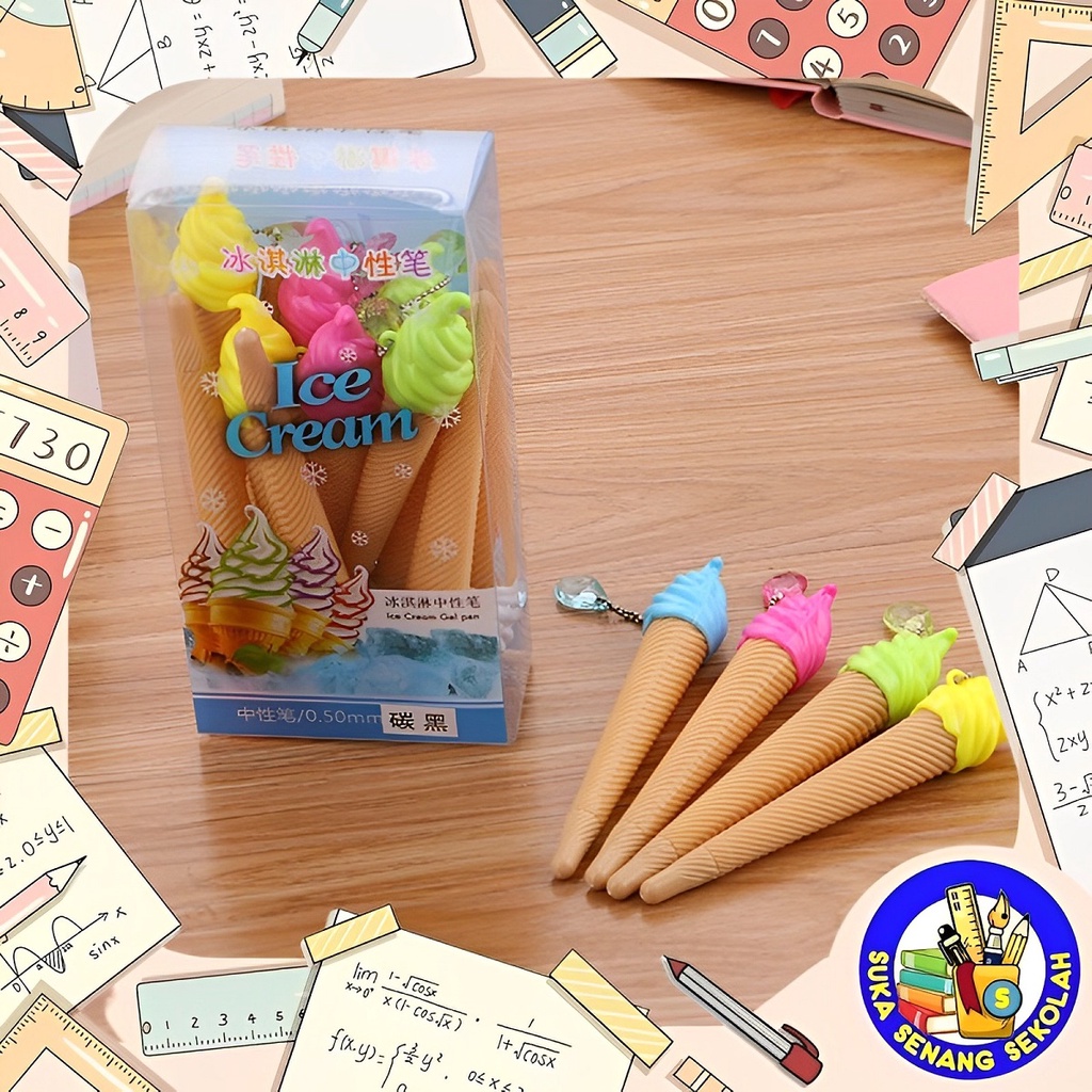 Jual SELUSIN Pen / Pena / Pulpen Unik Motif Ice Cream S0240 | Shopee ...