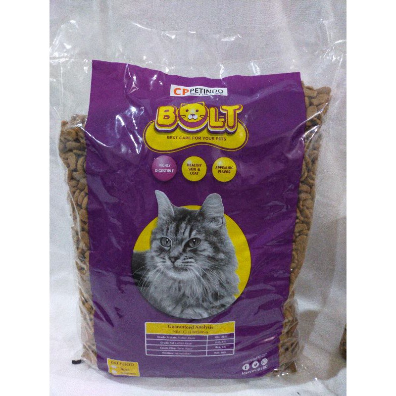 Jual pakan kucing penuh vitamin MAKANAN KUCING BOLT CAT RASA TUNA ...
