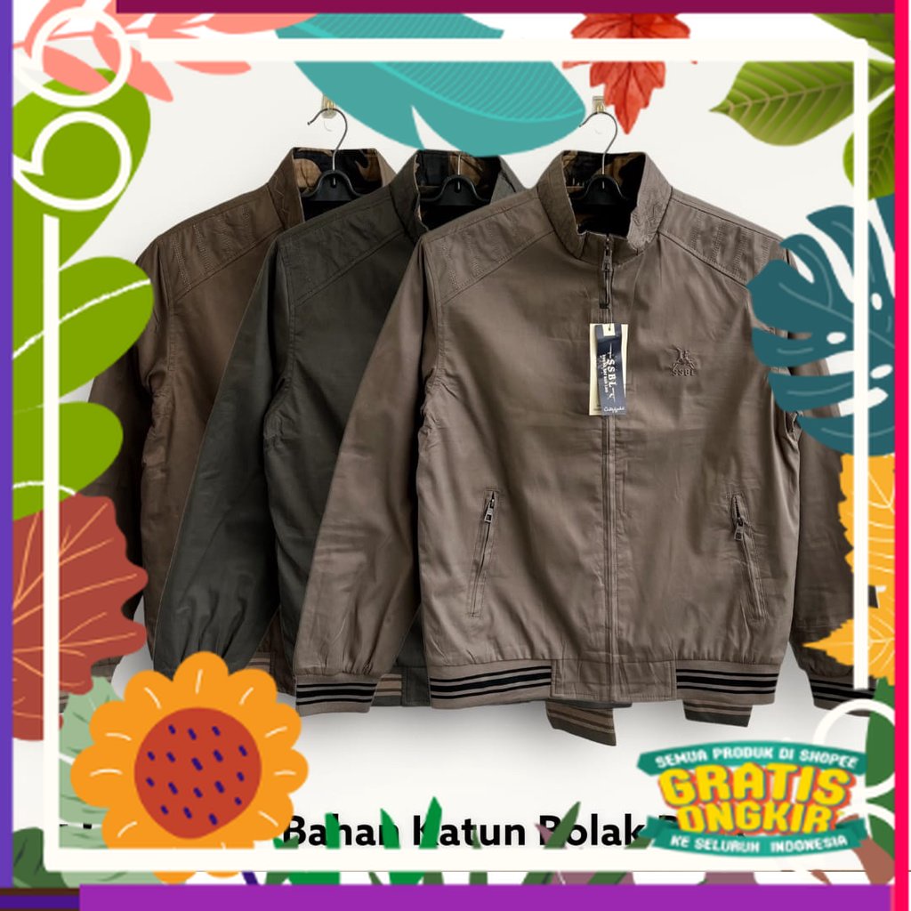 Jual Jaket Bomber Loreng Pria l Jacket Casual Pria Bolak Balik l Jaket ...