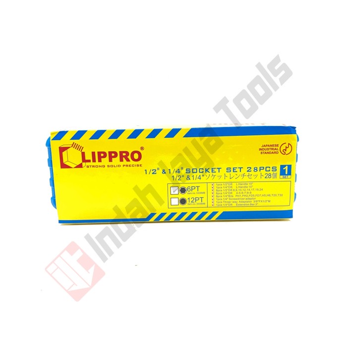 Jual Shock Lippro 3338Mb Kunci Sok Set 28 Pcs 1/4" 1/2" - Socket Shock ...