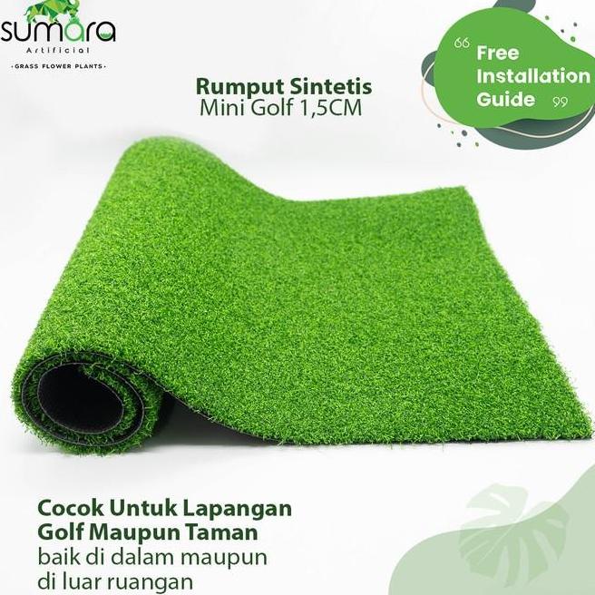 Jual KARPET RUMPUT SINTETIS, PALSU, PLASTIK MINI GOLF 1,5 CM 1M HARGA ...