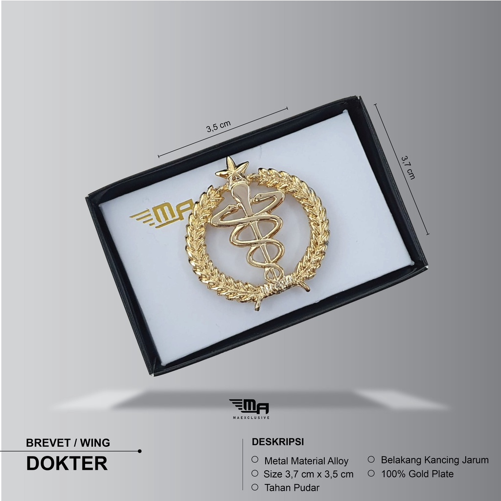 Jual WING DOKTER MILITER BRIVET BREVET PIN DOKMIL | Shopee Indonesia
