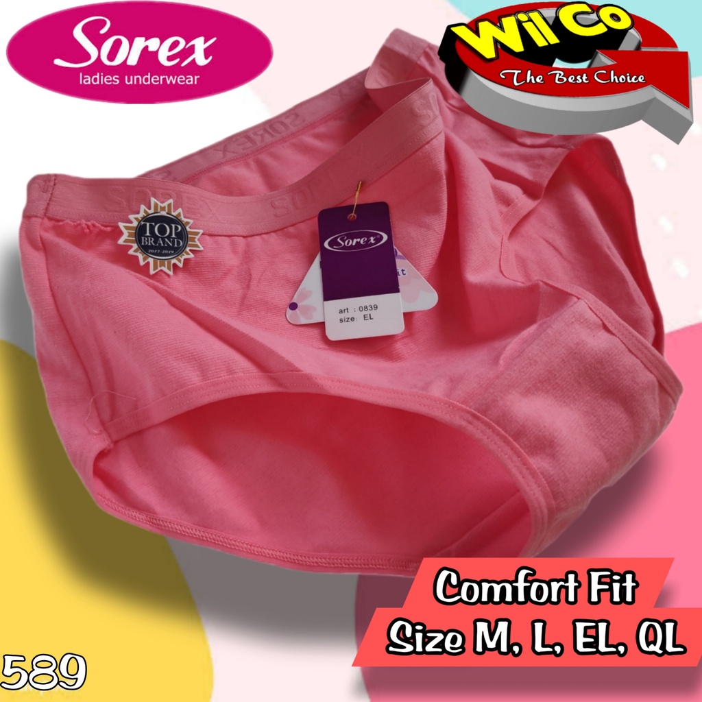 Jual K589 (3-6 Pcs) Sorex Celana Dalam Midi Wanita Dewasa Dan Remaja, Cd Sorex Cewek Midi Size M ...