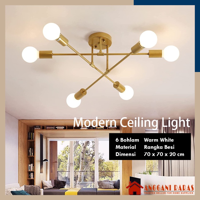 Jual Lampu Hiasan Plafon Rumah Lampu Ruang Tamu Lampu Gantung Estetik ...