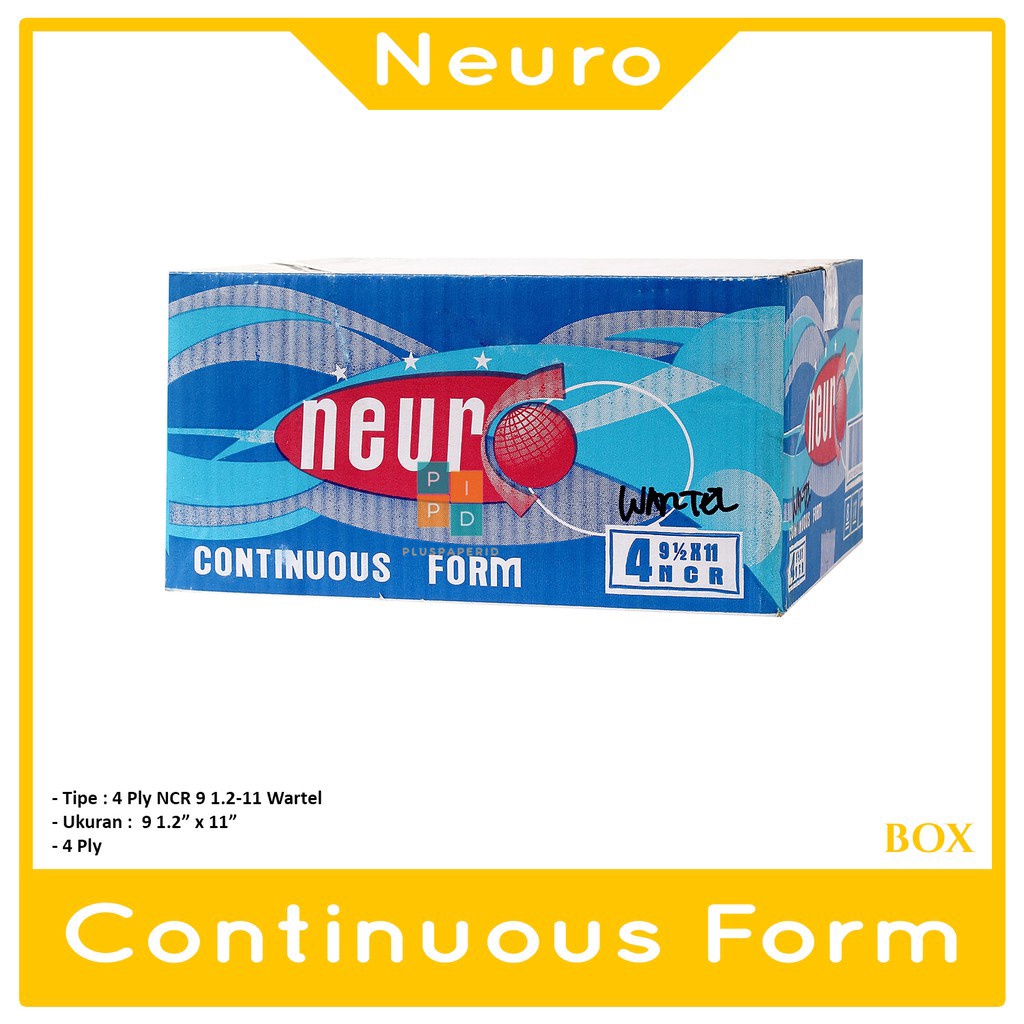 Jual NEURO - Continous Form 91/2 x 11/2 4Ply/2 ( K4 Wartel ) Neuro ...
