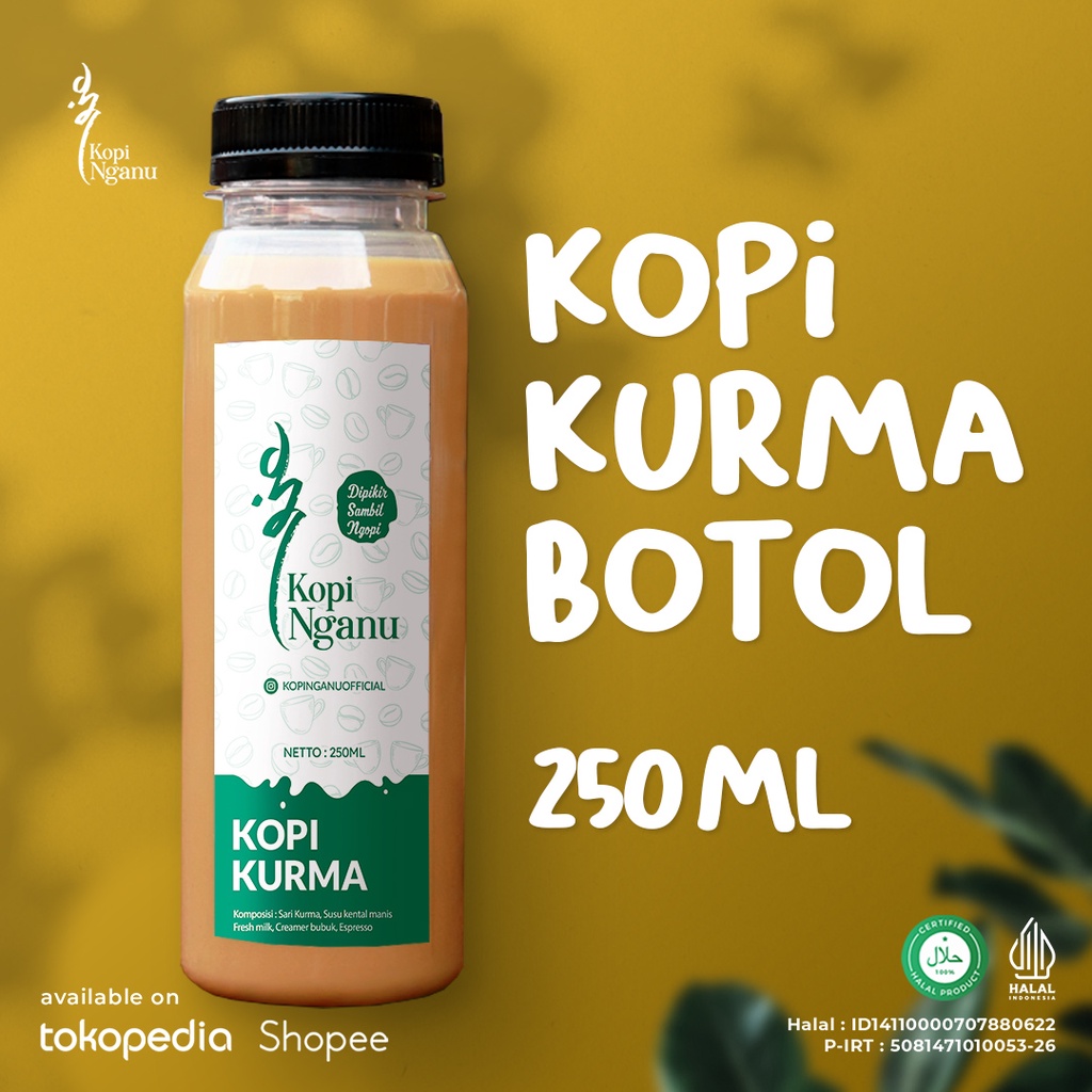 Jual Kopi Kurma 250ML - Minuman Kopi Botol | Shopee Indonesia