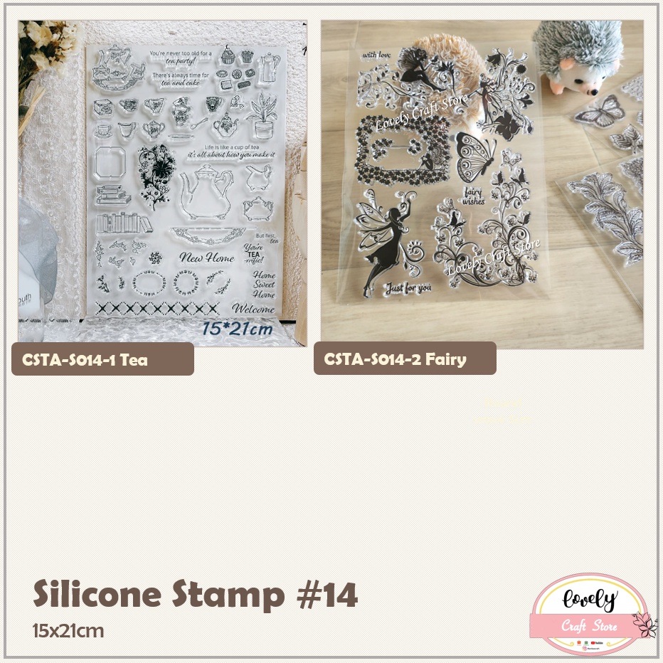 Jual LovelyCraftStore | S 14 Transparent Silicone Rubber Clear Stamp ...