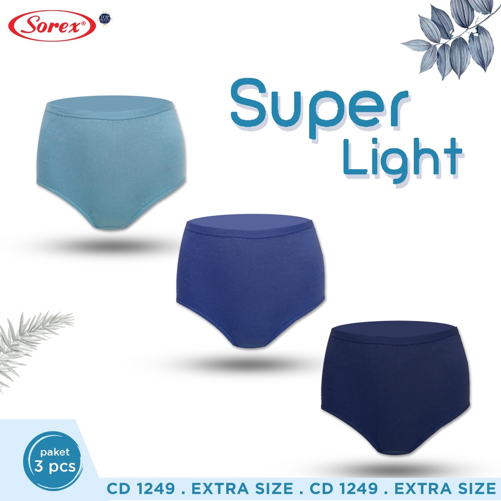 Jual Sorex Paket Hemat 3 Pcs CD Basic Super Light Extra Size Maxi Warna ...