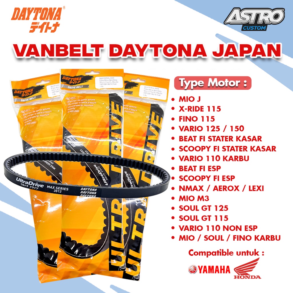 Jual V-BELT VANBELT BeaT Fi Scoopy Fi Vario 125 Vario 150 MIO M3 AEROX ...