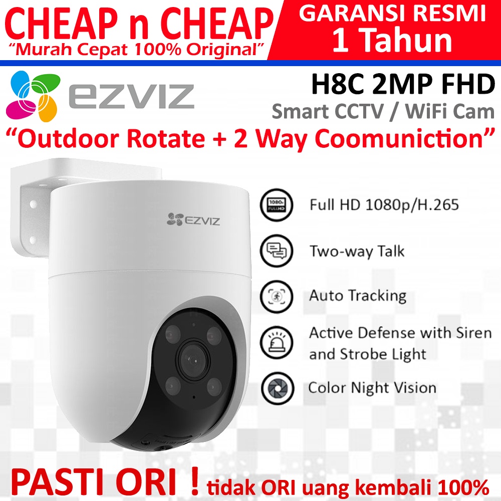 Jual Ezviz H8C 2MP Outdoor Rotate 360 - CCTV Wifi Wireless Camera Smart IP Cam Hikvision Hik ...