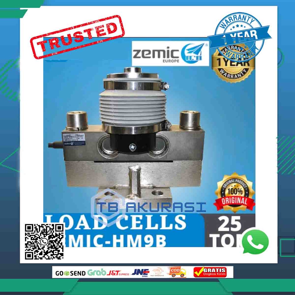 Jual LOAD CELL ZEMIC HM9B 25 ton/ LOAD CELL JEMBATAN TIMBANG ZEMIC hm9b ...