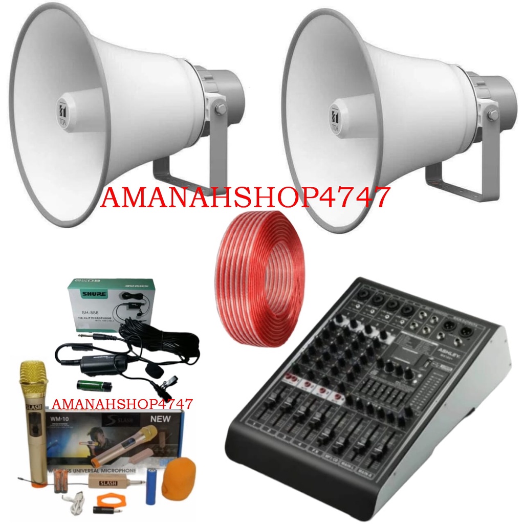 Jual PAKET SPEAKER TOA POWER MIXER 4 MIC WIRELESS PAKET MIC JEPIT SOUND ...