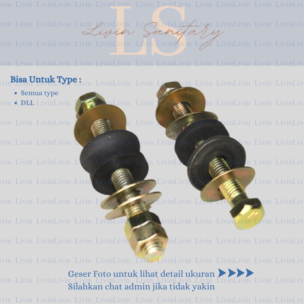 Jual [Sepasang] Baut tangki kloset duduk besi kuat | Shopee Indonesia