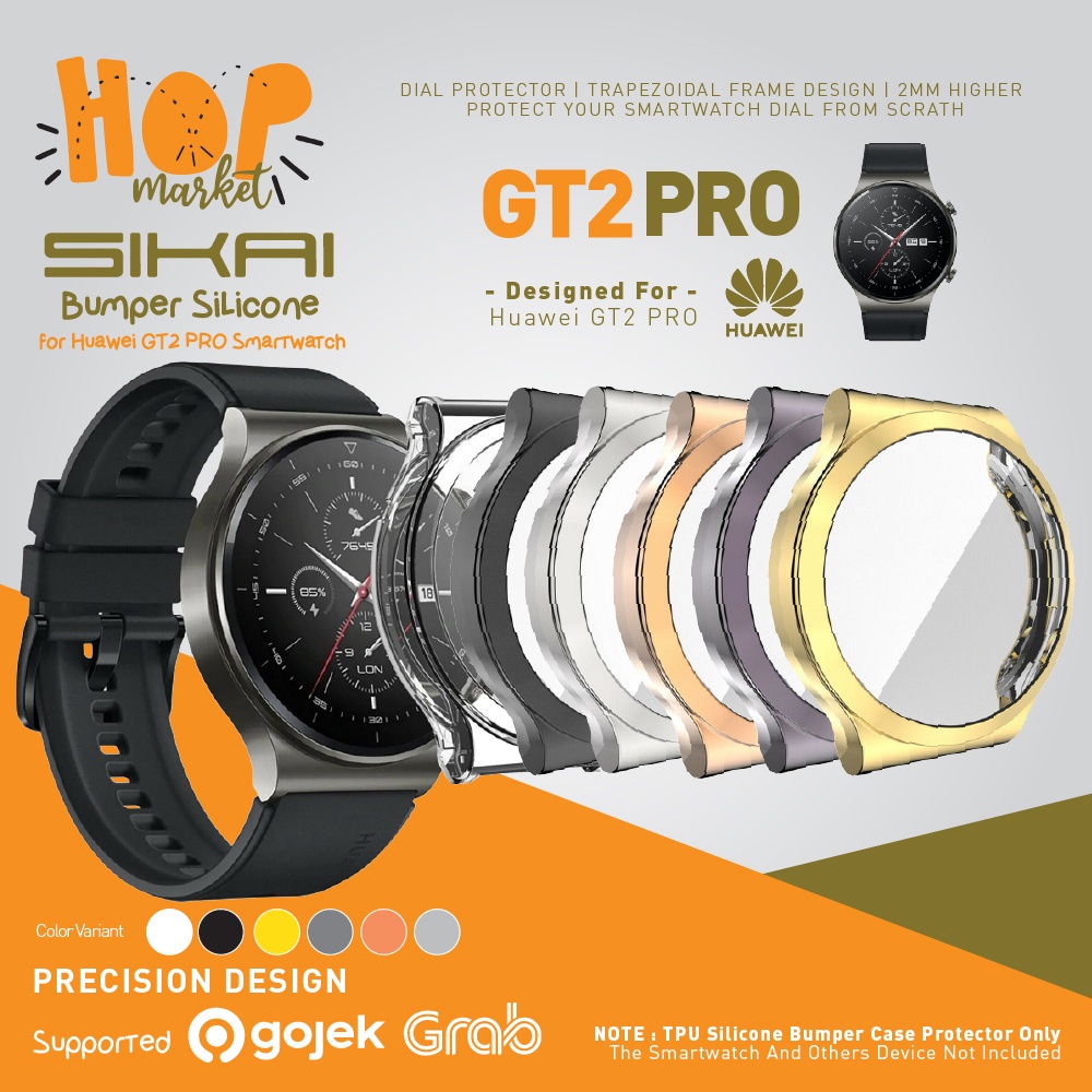 Jual Rubber Case Soft TPU Bumper Cover Screen Protector for Huawei GT2 ...