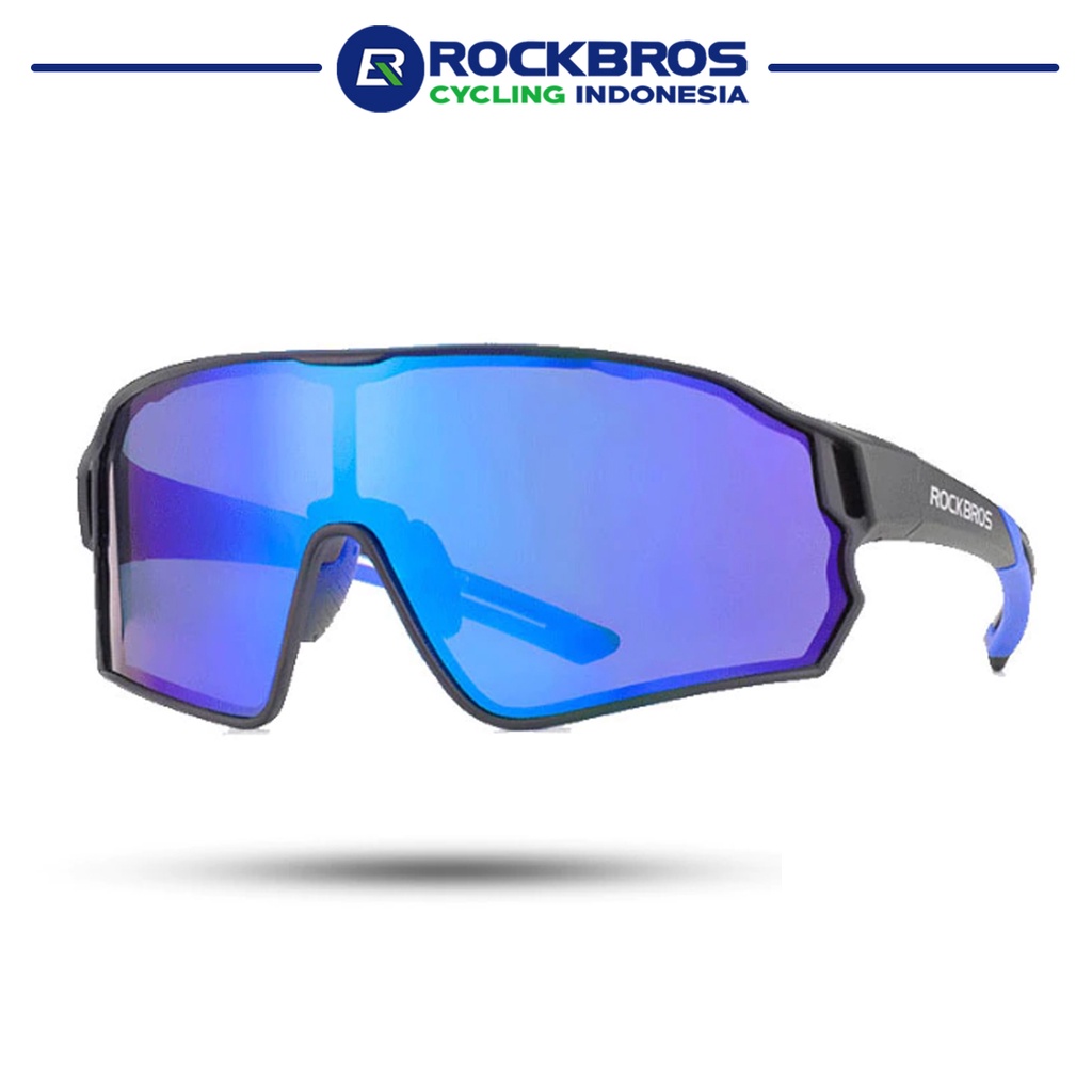 Jual Rockbros 10138 Kacamata Sepeda Blue Polarized Lens dengan Anti UV | Shopee Indonesia
