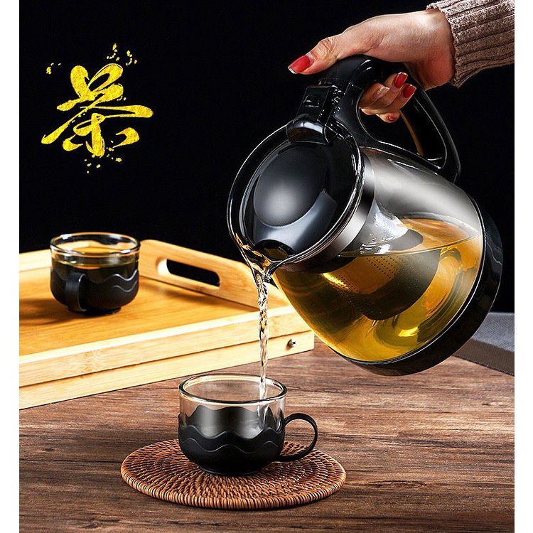 Jual ZEN - Teko Teh Kopi Kaca Transparan Dengan Saringan Stainless Kaca ...