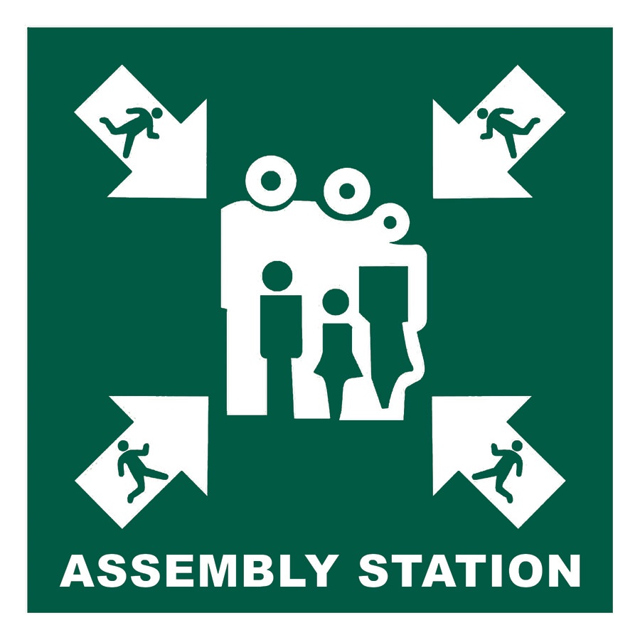 Jual STICKER SAFETY SIGN IMO PERKAPALAN ASSEMBLY STATION 15X15 / STIKER ...